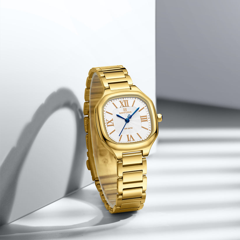 NF5042 White Square dial Analog Watch – Alix Store