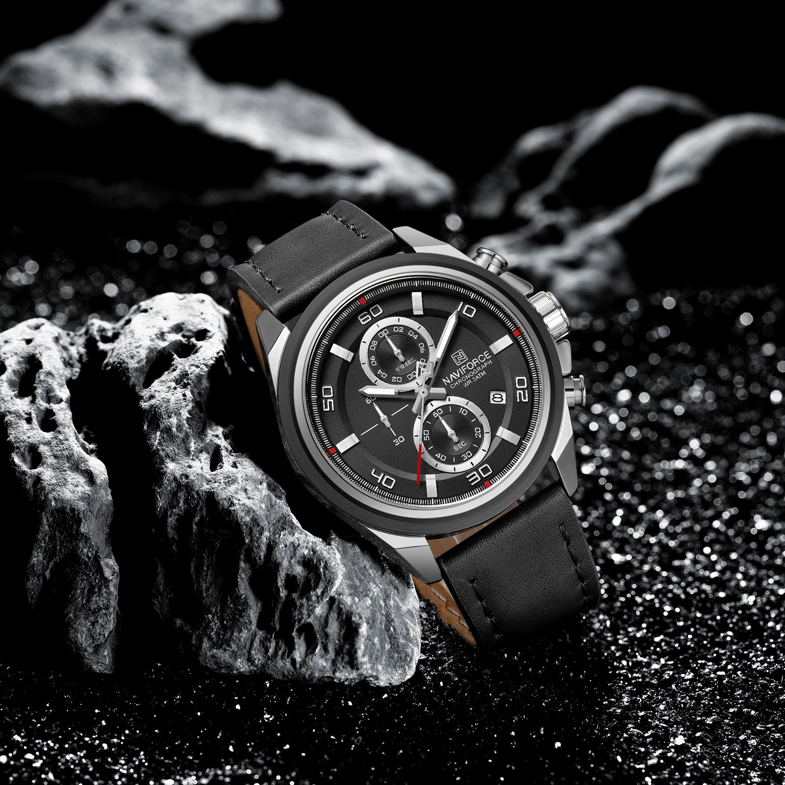 Naviforce NF8075 Silver-Black Military Style Men’s Analog Watch – Alix ...