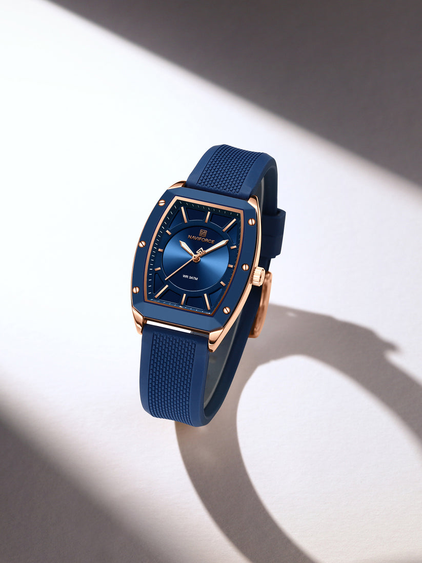 NF5049 Blue silicone strap Analog Watch – Alix Store